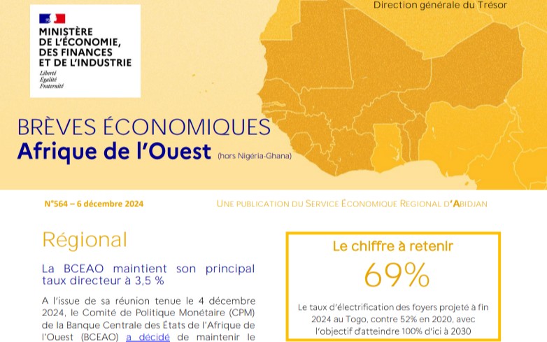 Brèves économiques régionales d’Afrique de l’Ouest (hors Nigéria-Ghana) n°564 | Direction ...